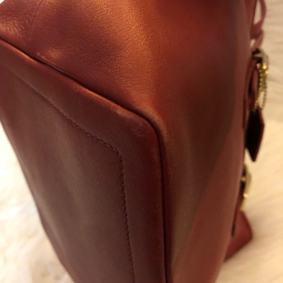 Coach | Bags | Coach Vintage Red Leather Tote | Poshmark